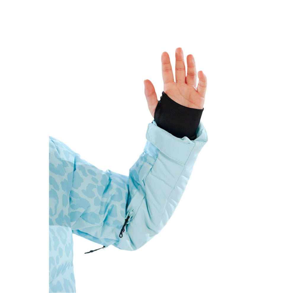 Ski Jacket - Surfanic Venice Leopard Girls - Clearwater Blue – Megaski