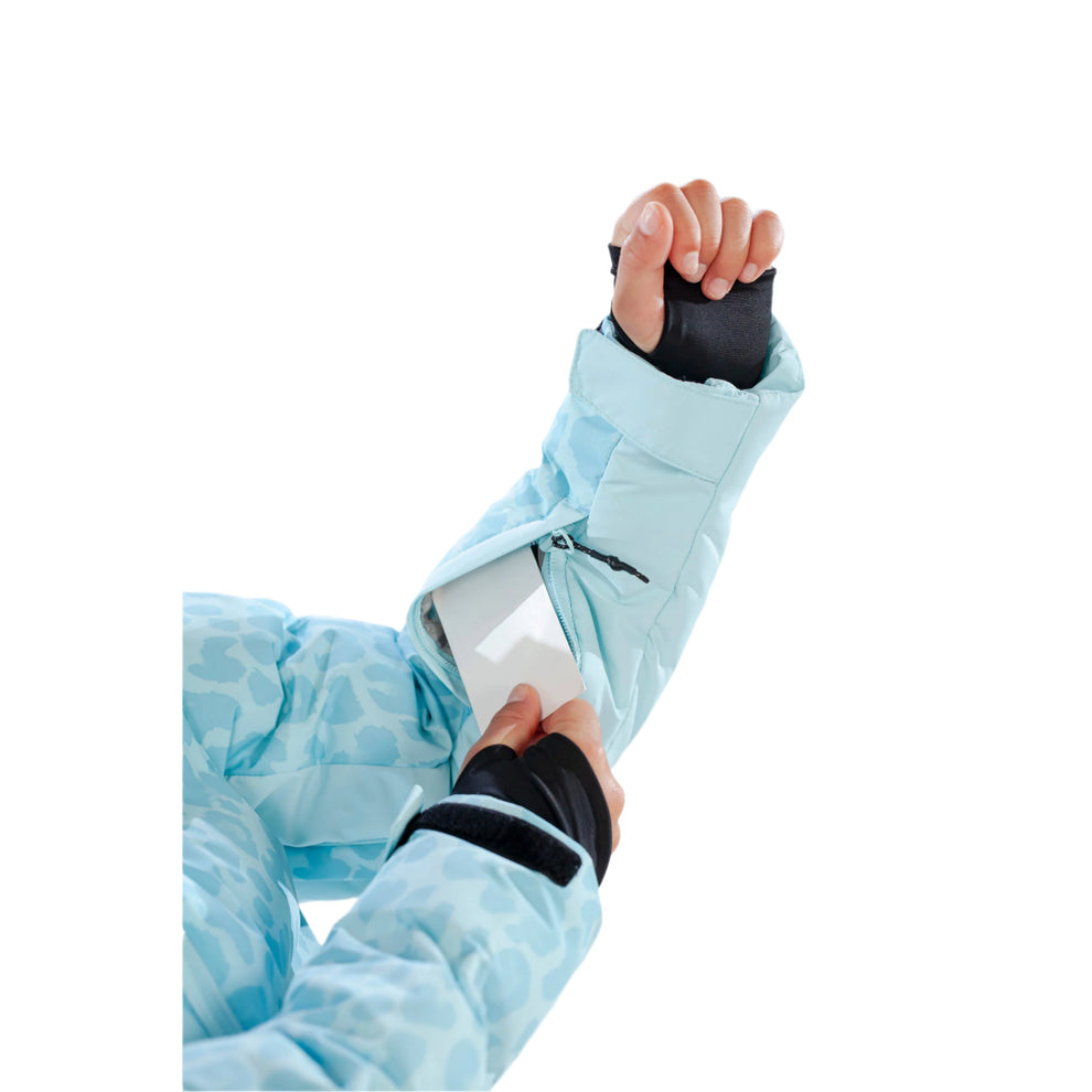 Ski Jacket - Surfanic Venice Leopard Girls - Clearwater Blue – Megaski